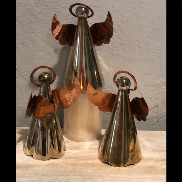 Accents | Vintage Brasscopper Praying Angels | Poshmark